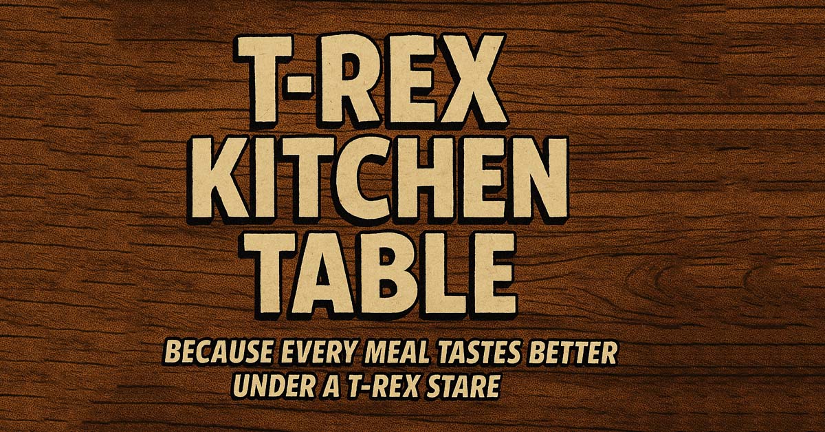 T-Rex Kitchen Table: When Your Centerpiece Could Eat the Centerpiece